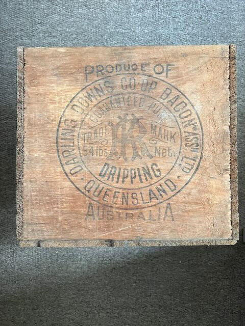 Vintage boxes - K.R. Darling Downs Co-Op Bacon Assn Ltd dripping box 54 ...