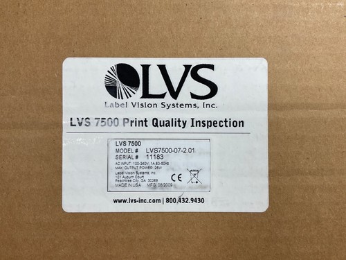 LVS7500-07-2.01 LVS 7500 with USB dongle print inspection | eBay