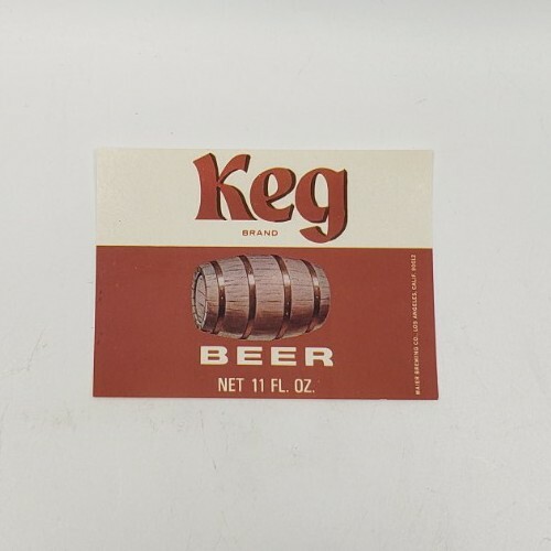 Keg Brand Beer Label / Maier Brewing / Los Angeles CA / Vintage / MINT ...