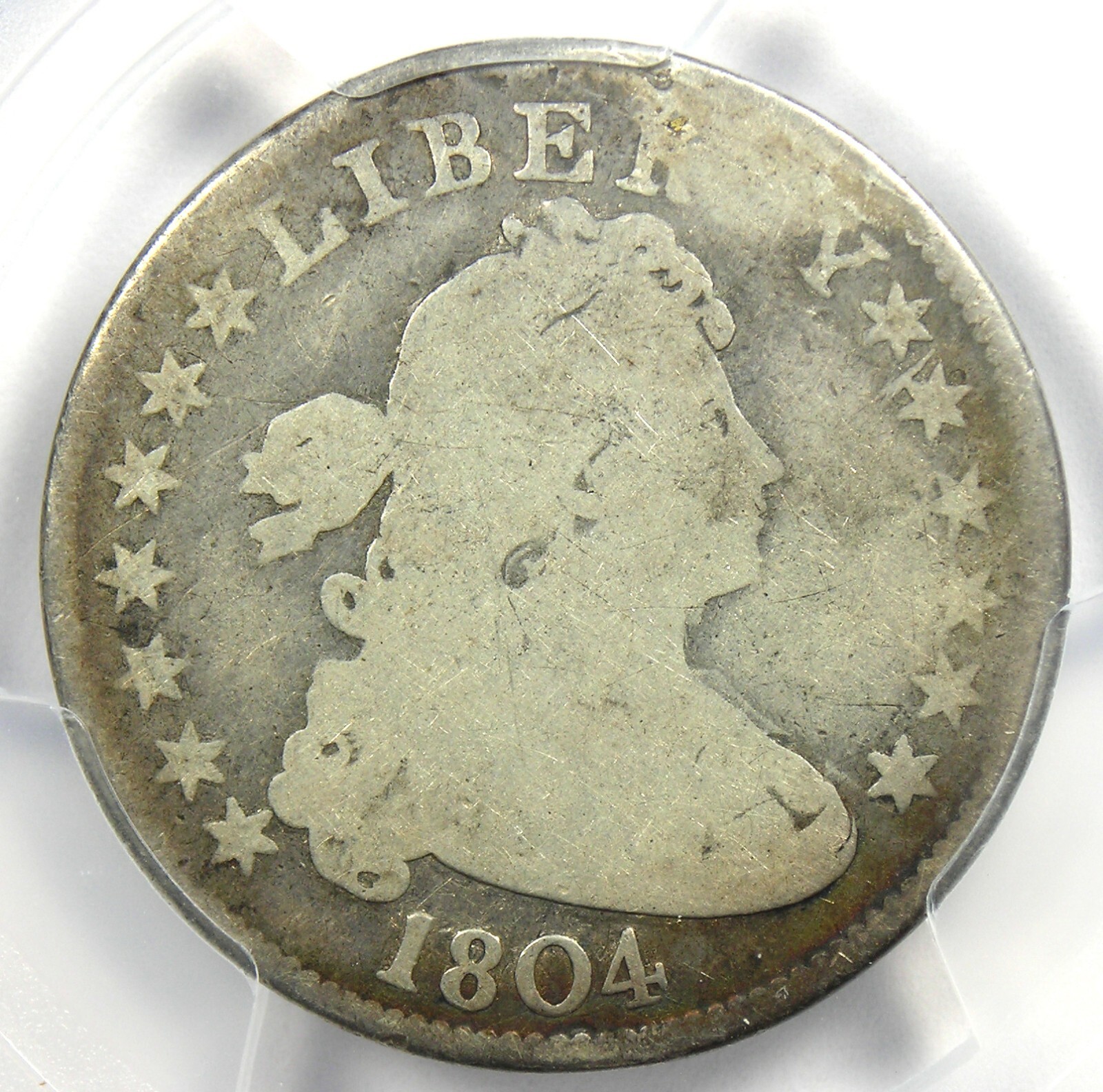 1804 Draped Bust Quarter 25C Coin - Certified PCGS Good Detail - Rare ...