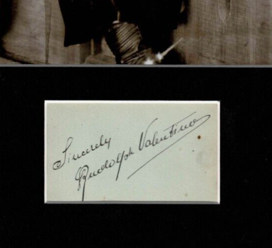 RUDOLPH VALENTINO SILENT FILM SUPERSTAR THE SHEIK SIGNED AUTOGRAPH ...