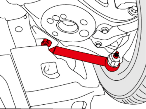 2pcs LYKT Adjustable Control Arms Alignment Rear Toe Kit For Ford、Mazda ...