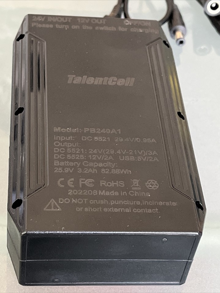 TalentCell 24V Lithium ion Battery PB240A1 Rechargeable 22400mAh 82 ...