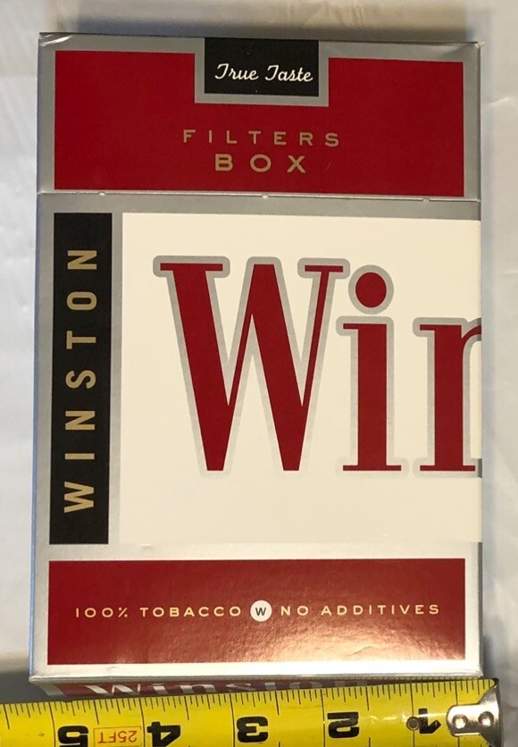 Rare WINSTON Cigarettes Carton Flip Top Box Large Package Collectable ...