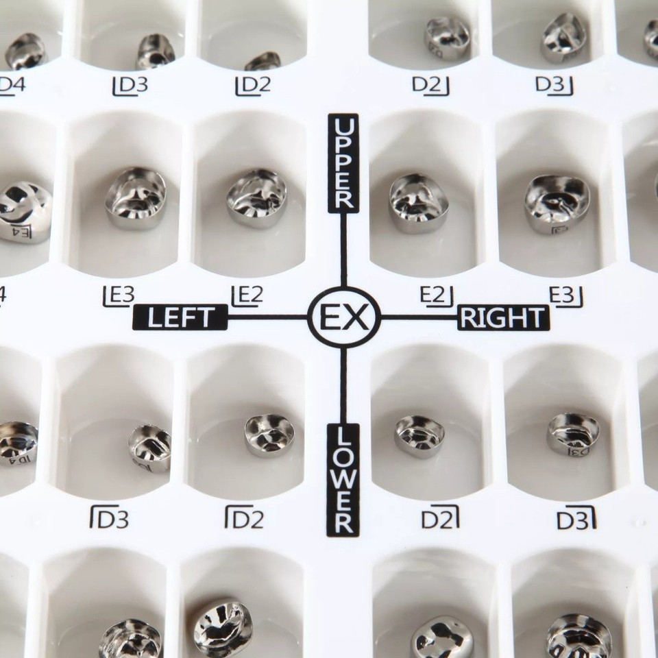 Dental Kids Crowns Stainless Steel Temporary Primary Molar Crown Refill ...