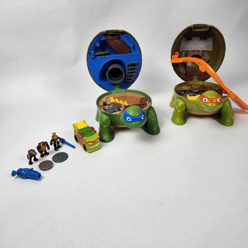 Teenage Mutant Ninja Turtles Michaelangelo Leonardo Mini Micro Playset ...