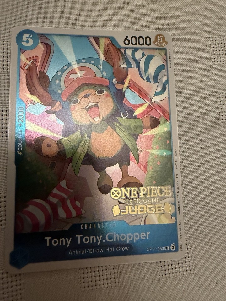 One Piece Card Game Tony Tony Chopper Foil Winner Judge Promo English ...