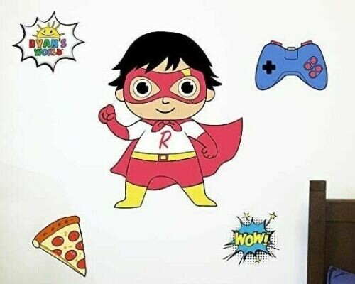 Ryan's World Wall Decal Stickers 3D Bonus Action Removable ...