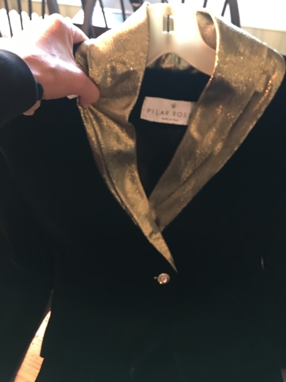 Pilar Rossi Velvet & Metallic Gold Evening Ensemble V… - Gem