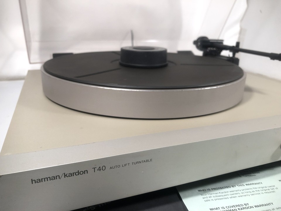 Harman Kardon Vintage Auto Lift Turntable Rare Model T40 Silver Made In ...