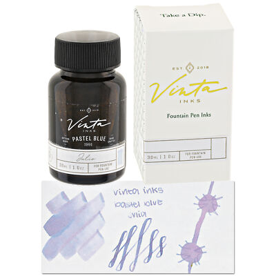 Vinta Inks 2.0 Shimmer Bottled Ink in Pastel Blue [Julio 1991] - 30mL ...