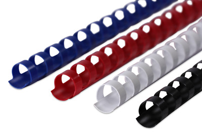 Ringbindung; Plastikringe; Spiralbinderücken Plastik; 21 Ringe; 100 ...