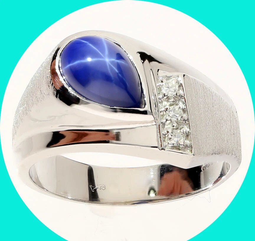 Linde Star Sapphire Wedding Ring