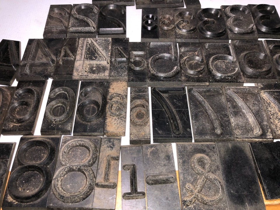 Derlin Leather Working Stamping Reverse Letters Numbers Mixed Lot for ...