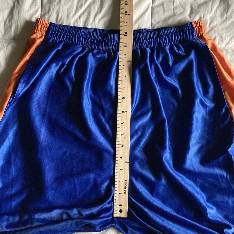 PBX Pro Shiny Silky Dazzle Basketball Shorts Mens XXL Blue Orange White ...