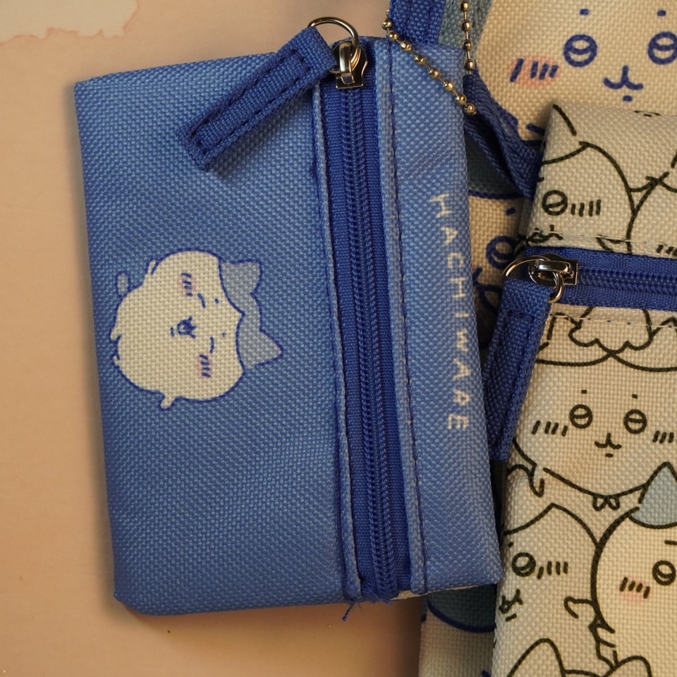 New CUTE Chiikawa Triple Pouch Set Hachiware Limited Anime Character ...