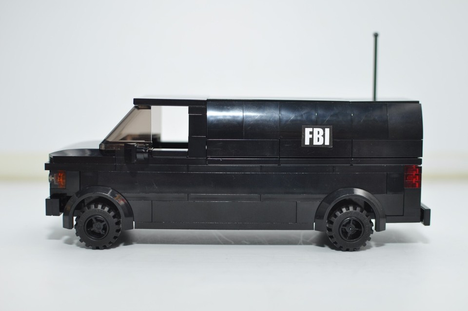 Custom FBI Black Transport Van Model Built and compatible with LEGO ...