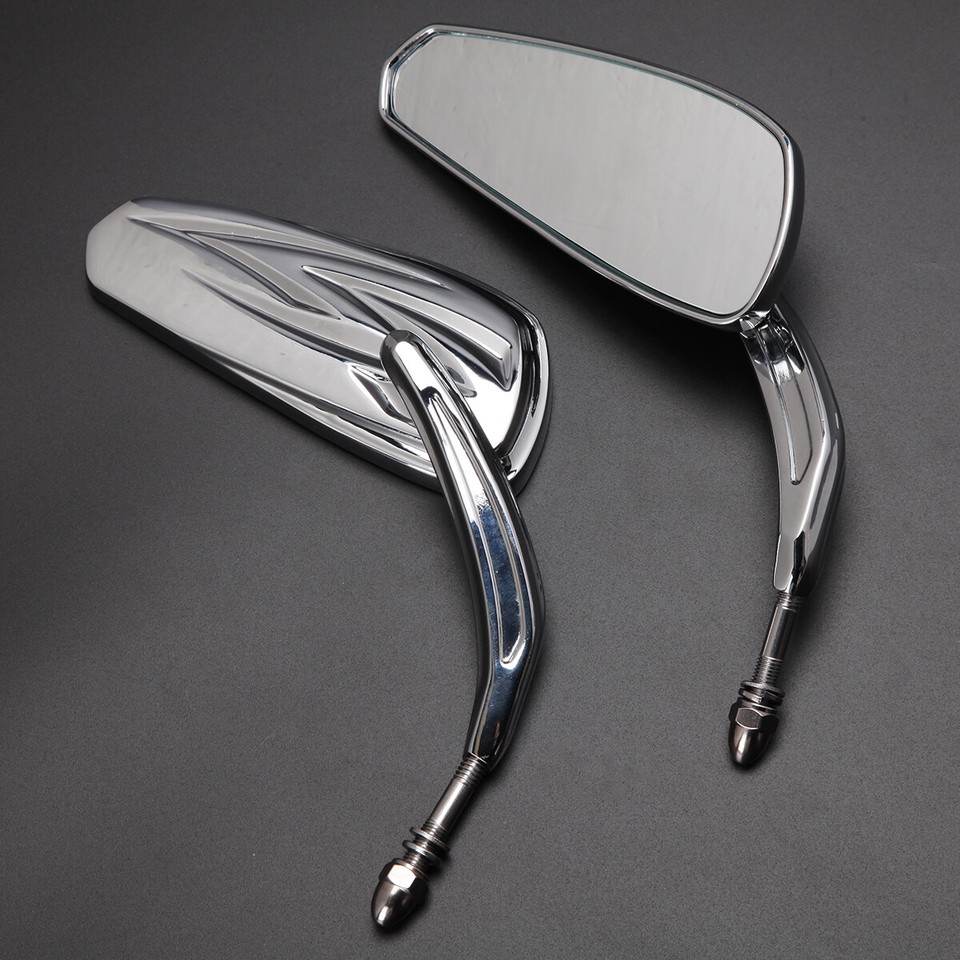 Motorcycle Chrome Rearview Mirrors Custom For Harley Davidson Street ...