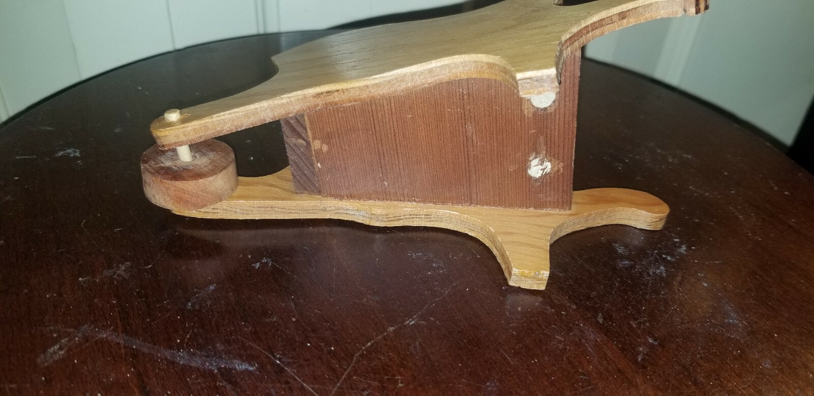 VINTAGE NIAGARA FALLS WOOD WHEELBARROW PIN CUSHION SPOOL HOLDER | eBay