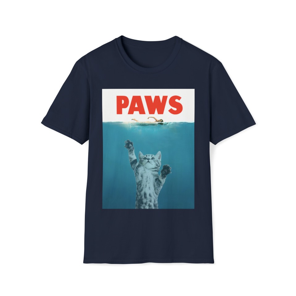 Paws Cat Jaws Top Cute Funny Cat Lover Parody Unisex T-Shirt | eBay