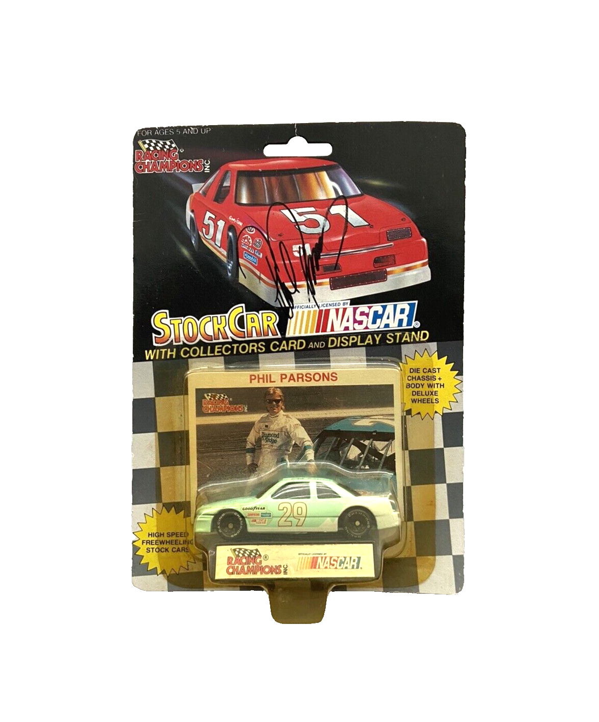 1991 Racing Champions | Phil Parsons #29 1:64 Diecast Car | AUTOGRAPHED ...