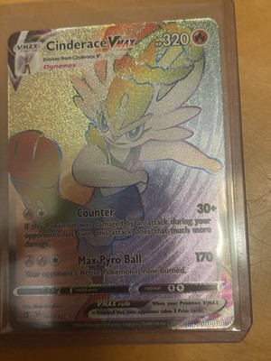 Pokémon TCG Cinderace VMAX Rebel Clash 194/192 Holo Secret Rare | eBay