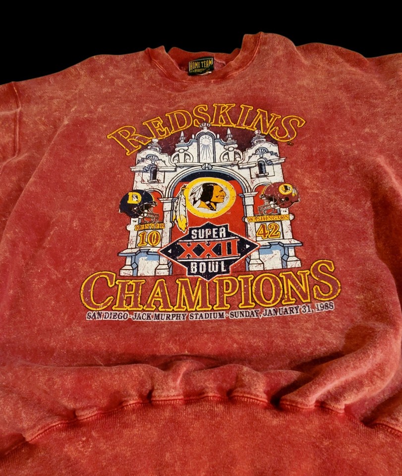 Vintage NFL Washington Redskins Acid Wash Sweatshirt Mens XL Home Team ...