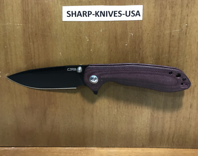 CJRB SCORIA FOLDING KNIFE AR-RPM9 STEEL BLACK BLADE MICARTA HANDLE ...