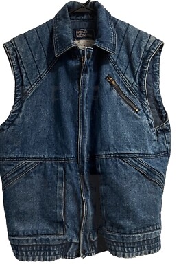 Vintage 80’s Men’s Acid Wash Jean Vest Jest Battle Vest Space Age By ...