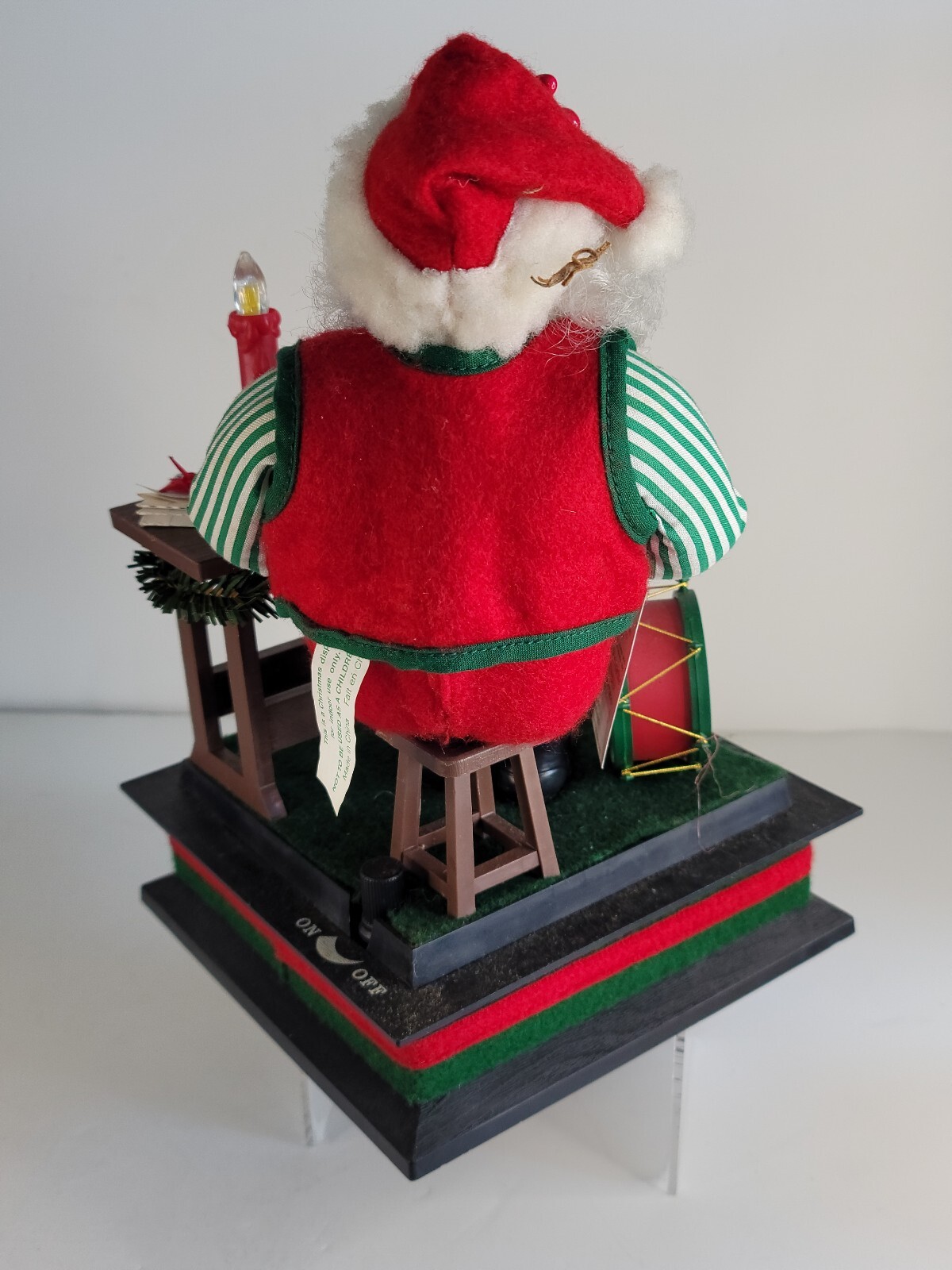 Animated Santa Musical Holiday Scene Holiday Creations 1993 Checking a List