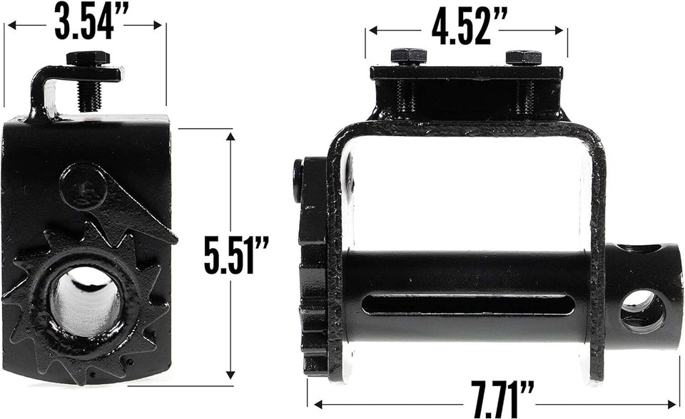 Standard Portable Winch, 2 Set Screws for Bolt-On Bottom Mount ...