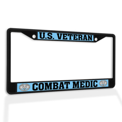 Metal License Plate Frame Vinyl Insert U.S. Veteran Combat Medic | eBay