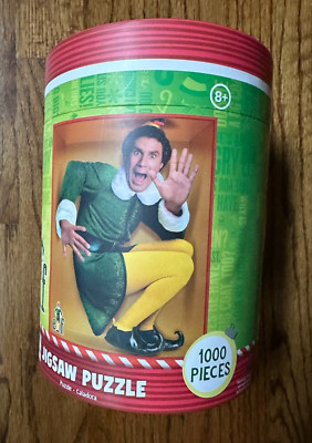 ELF (Buddy Will Ferrell) Paladone Puzzle Elf in a Box Round Canister ...