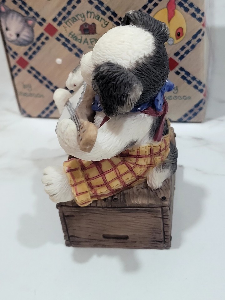 Mary Rhyner-Nadia Figurine. "I Pick You For My Best Friend" Dog Playing ...