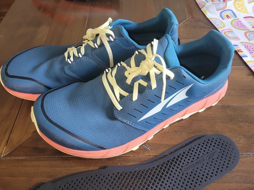 Altra Superior 5 Mens Trails Running Shoes Size 14 Blue Orange W/ Rock ...
