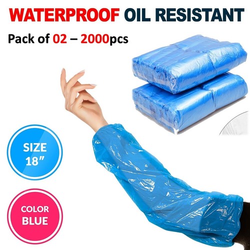 2000 Protective Arm Sleeves Cover Disposable Waterproof Blue Plastic ...