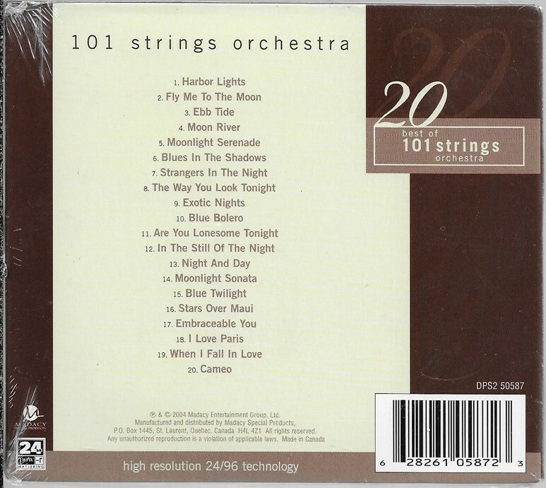 101 STRINGS ORCHESTRA ~ BEST OF / 20 TRACKS ~ CD 2004 MADACY CANADA ...