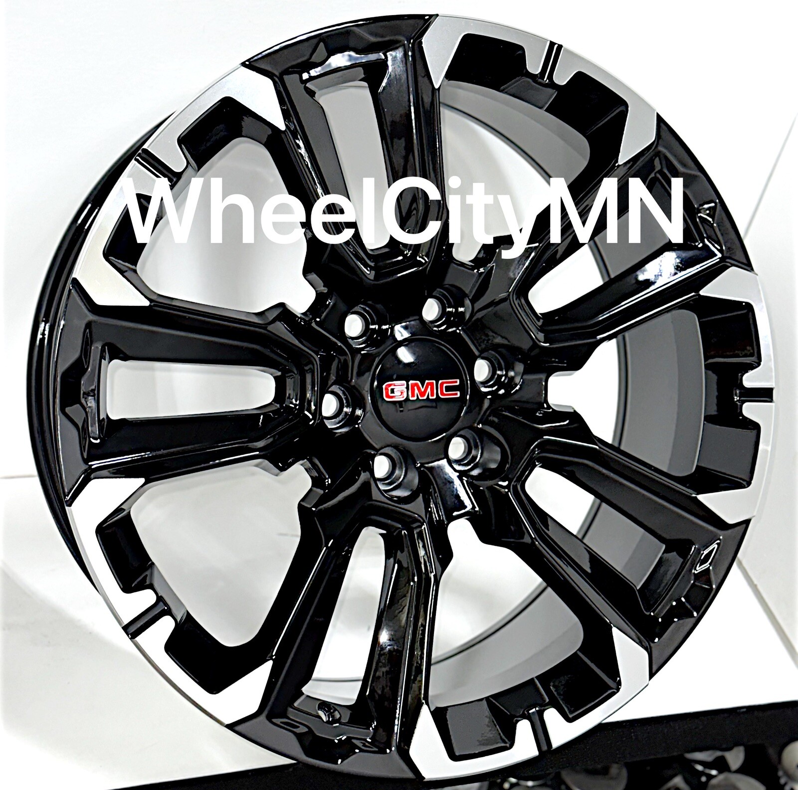 22" gloss black machine OE replica rims fits 2023 GMC Sierra Yukon ...