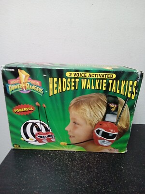 Mighty Morphin Power Rangers 2 Voice Activated Headset Walkie Talkies ...