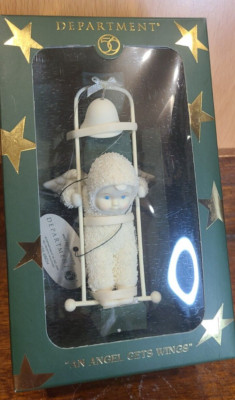 Department 56 - Snowbabies "An Angel Gets Wings" Bisque Christmas ...