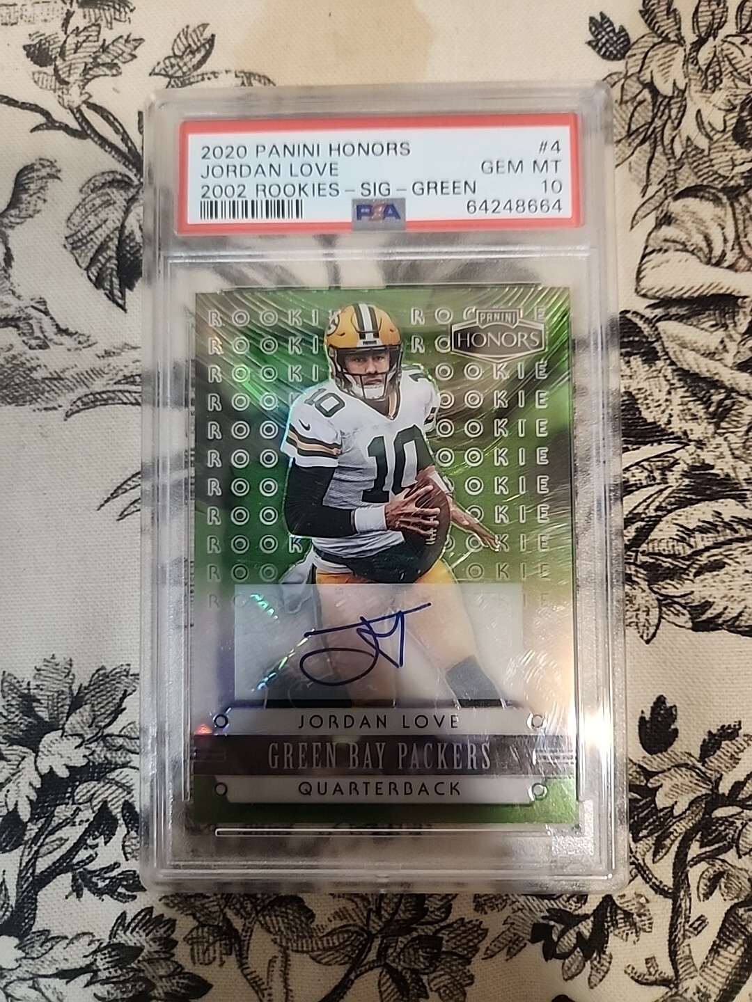 Jordan Love Panini Honors 2020 Rookie Signatures Green Auto /35 PSA 10 ...