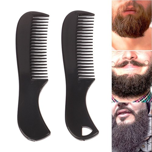 Anti Static Mini Beard Comb Professional Black Moustache Combs Barber ...