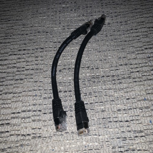 6 Inch Cat 6 Black RJ 45 Ethernet Patch Cable (2 Pack) | eBay