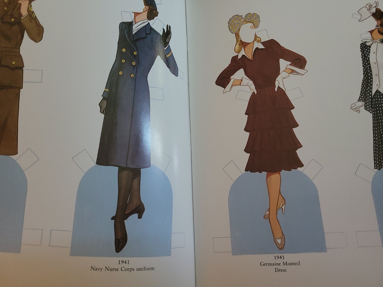 Vintage 1987 Great Fashions Of The Forties Paper Dolls Book Tom Tierney ...