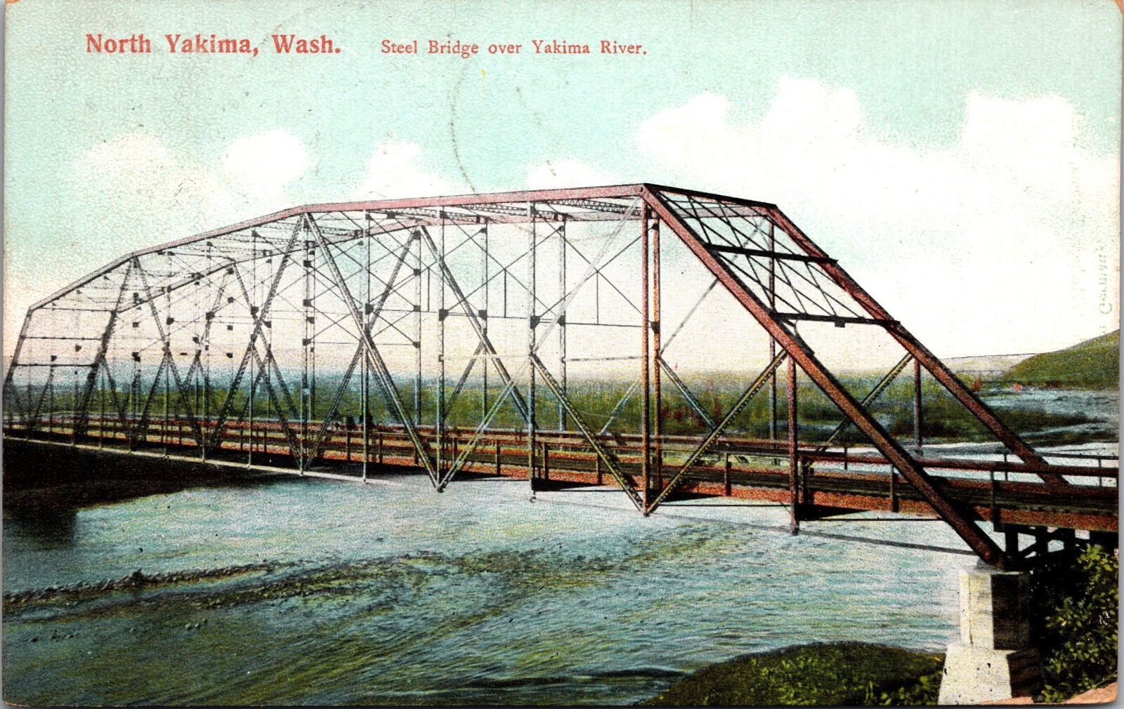 Postcard Steel Bridge over North Yakima Washington postcard | eBay