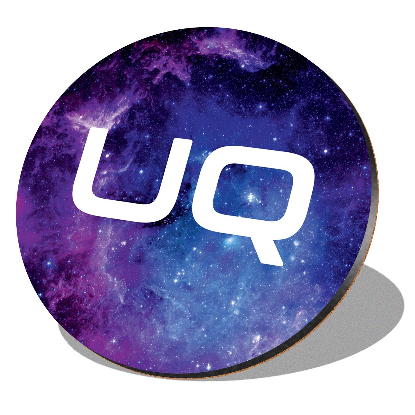 1 x Round Coaster - Letters UQ Space Universe Galaxy Stars Initial #261403 | eBay