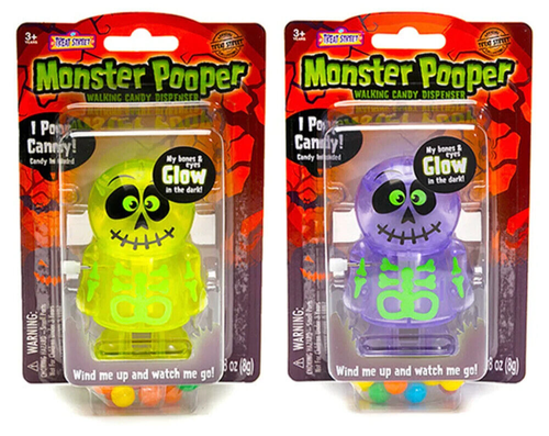 (2) New Halloween Glow-In-the-Dark Monster Candy Poopers (One Of Each ...