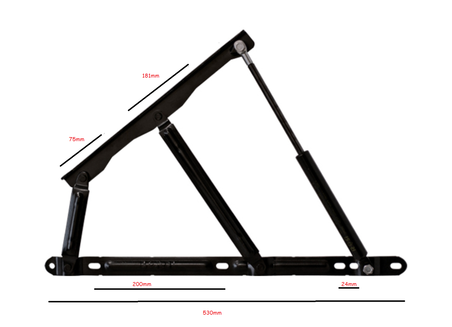 Ottoman Storage Bed Lift Up bed hinge Mechanism & Gas Struts Divan ...