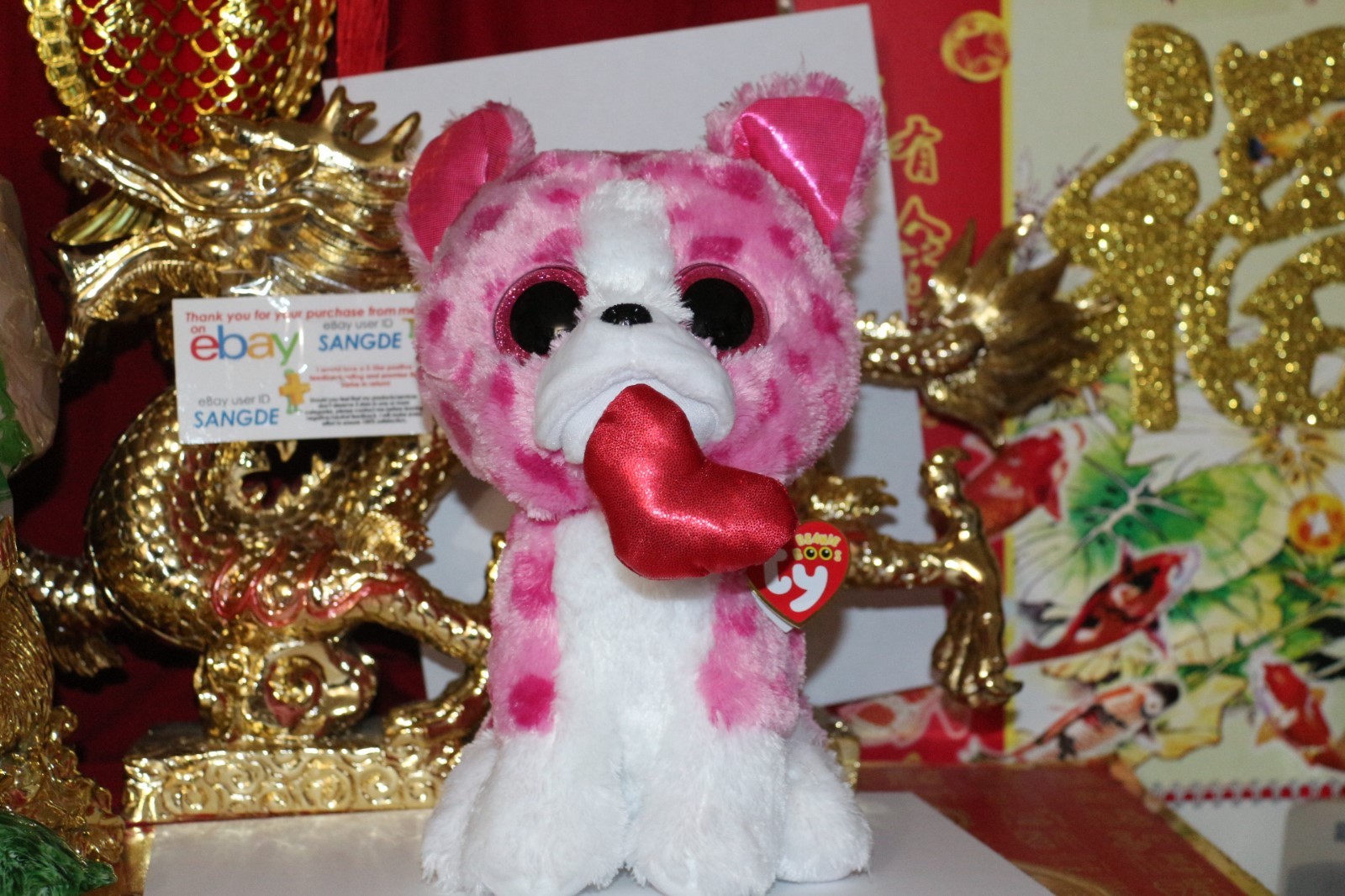 TY BEANIE BOOS ROMEO THE VALENTINE DOG.10" MEDIUM BUDDY.2017.MWNMT.NICE ...