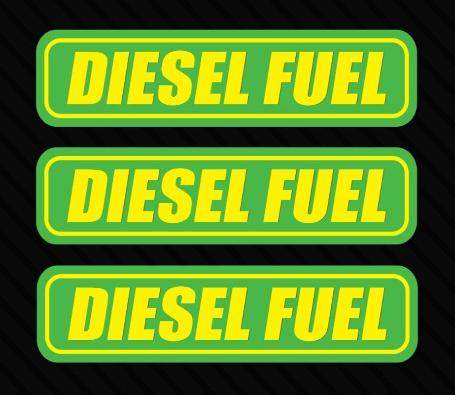 3x Diesel Fuel Only sticker decal tank fuel door vinyl laminate label ...